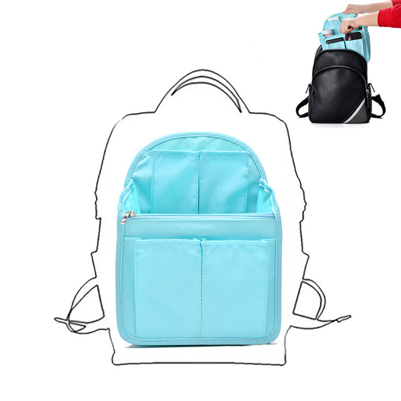 Backpack Organizer Insert Bag Case Multi Pocket Handbag Multi-function ...