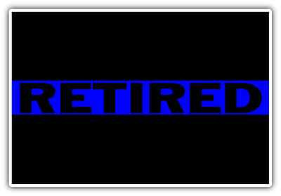 Thin Blue Line Police Retired Officer Support Bumper Vinyl Sticker ...