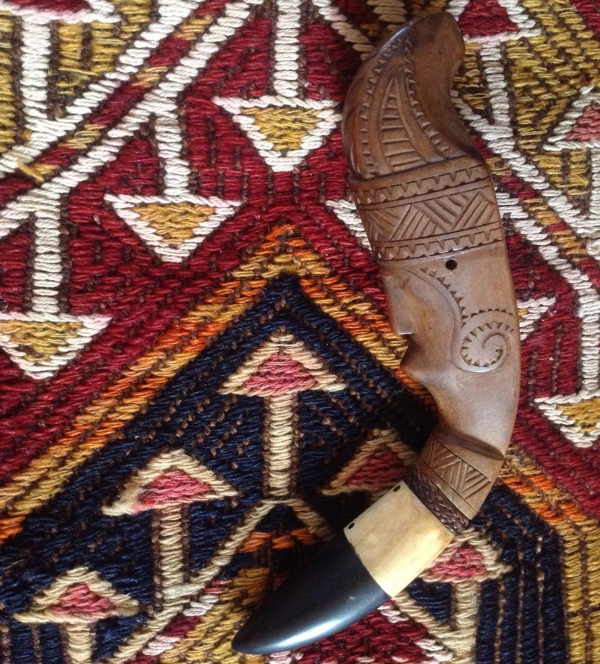 Antique Handcarved Dibble Pendant Papua Ritual Tribal… - Gem