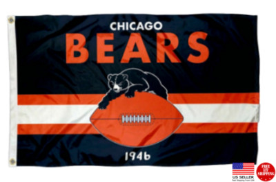 Chicago Bears 3x5 Flag Man Cave Flag 3 x 5 Banner 1946 New USA Da Bears ...