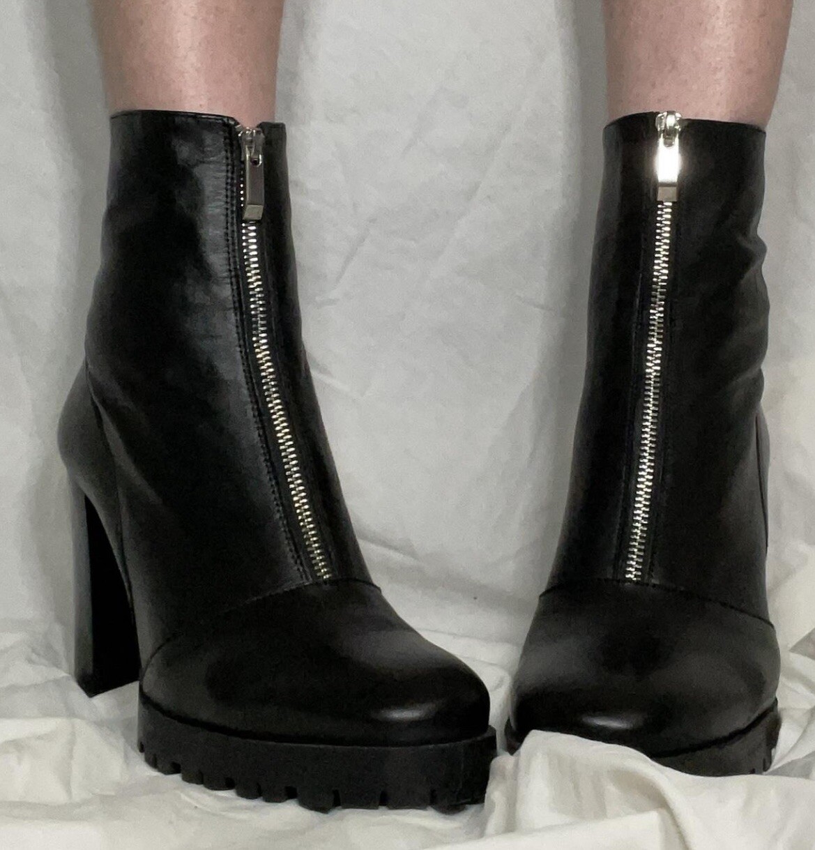 zara trafaluc zip up heels - Gem