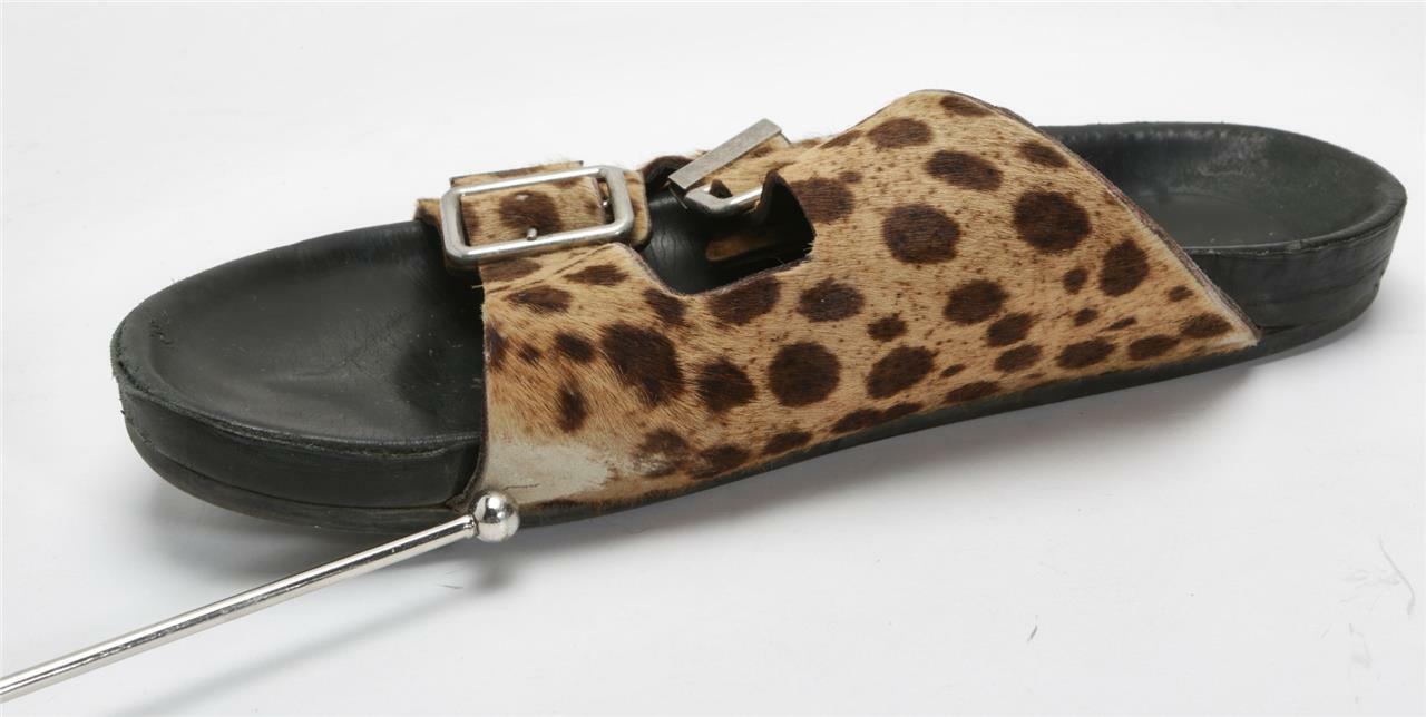 GIVENCHY Womens Leopard Print Pony Hair Buckled Slide… - Gem