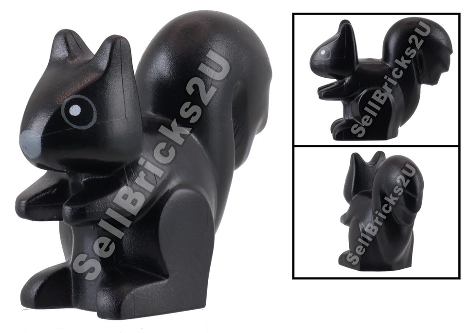 NEW LEGO Squirrel Animal City Park Zoo Black Grey Dark Orange | eBay