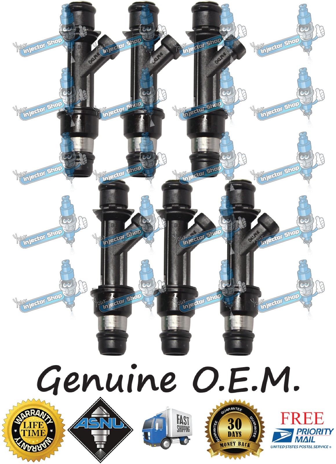 Upgrade Genuine Original Delphi 6x Fuel Injectors 25323971 3.8L V6 3800 ...