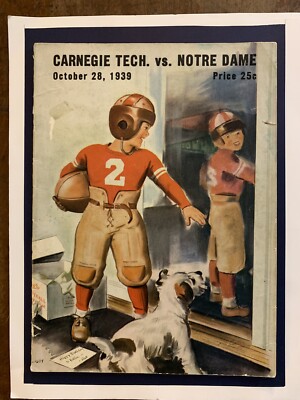 1939 NOTRE DAME vs CARNEGIE TECH football program/ELMER LAYDEN | eBay