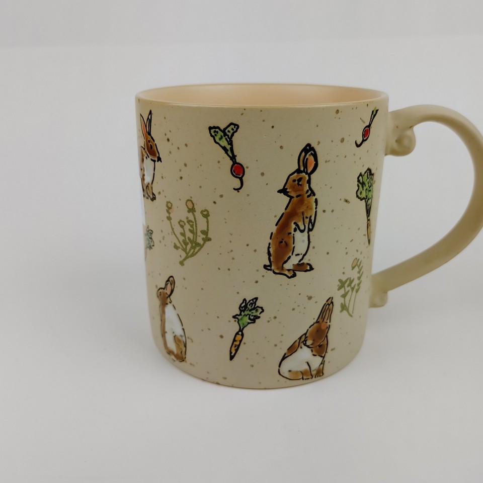 ELI + ANA Easter Bunny Rabbit Rabbits Set of 2 Mugs 21 oz Spring Coffee ...