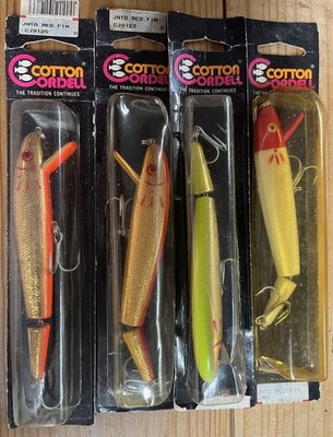 Lot of 4 Assorted Cordell Red Fin JOINTED Minnow Lures | eBay