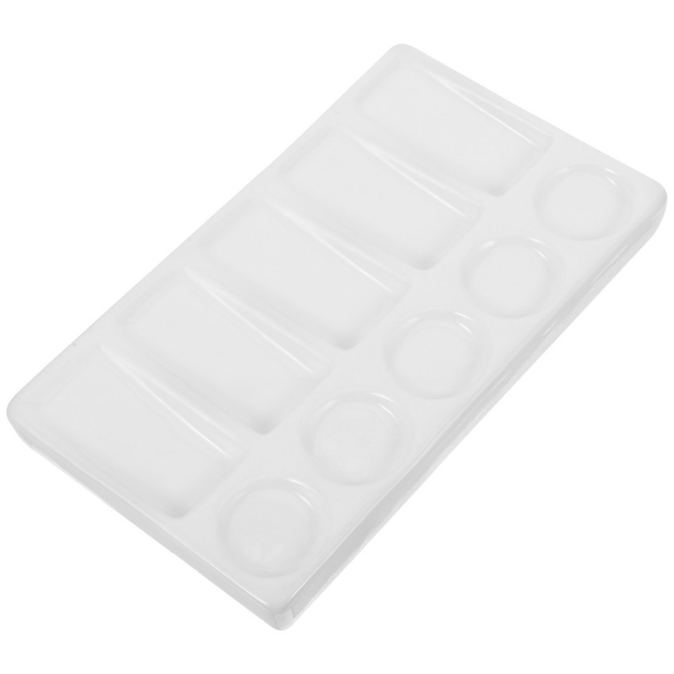 10 -Well Paint Mixing Tray Ceramic Palette Leak Proof Porcelain ...