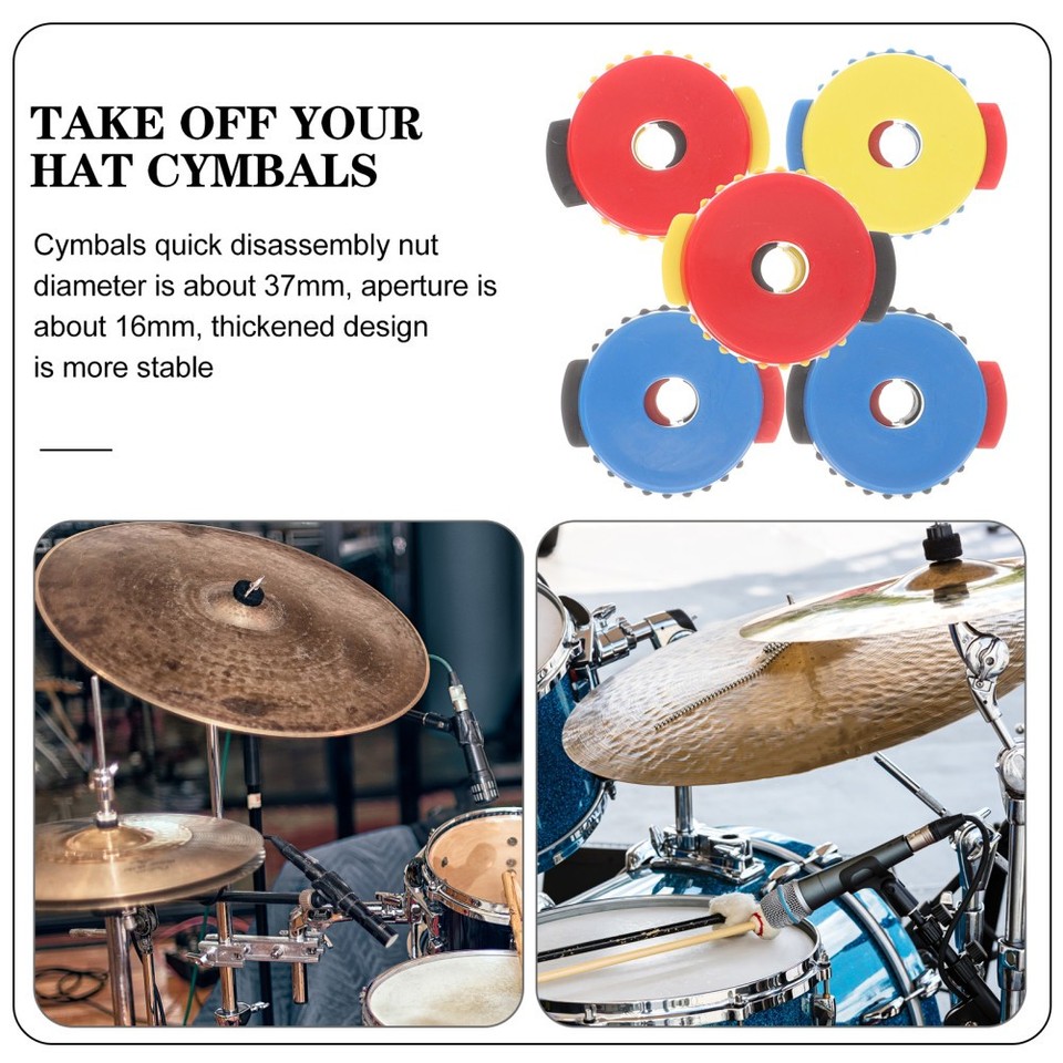 5 Pcs Drum Replacement Nuts Quick Release Cymbals Stand Sleeves for ...