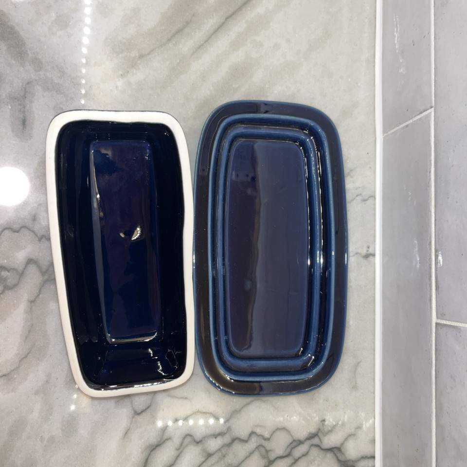HLC Fiesta USA Cobalt Blue Butter Dish - Fiestaware Covered 2 Pc. EUC ...