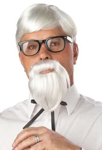 KFC Colonel Sander Adult Costume Wig, Beard and Moustache | eBay