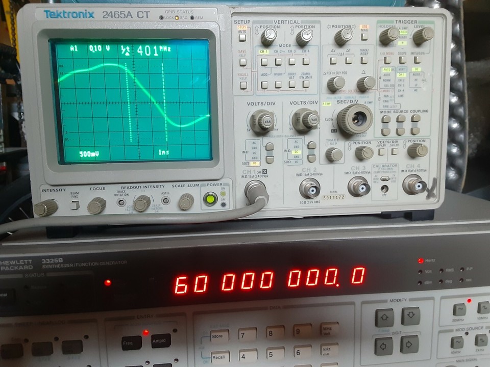 HP3325B 21MHz Synthesized Function Generator TESTED Sweep 1mV res ...