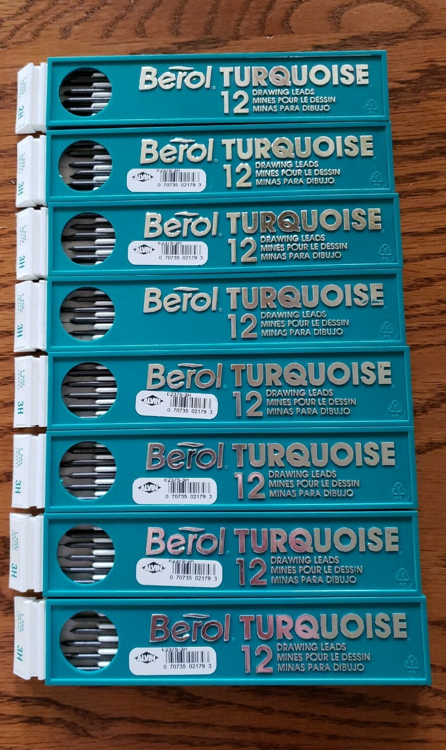 LOT OF 9 SETS OF BEROL TURQUOISE DRAWING LEADS | eBay