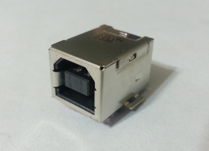 USB Type B Female Connector SMD Black SMT KYCON KUSBX-SMT-BS1N-B ...