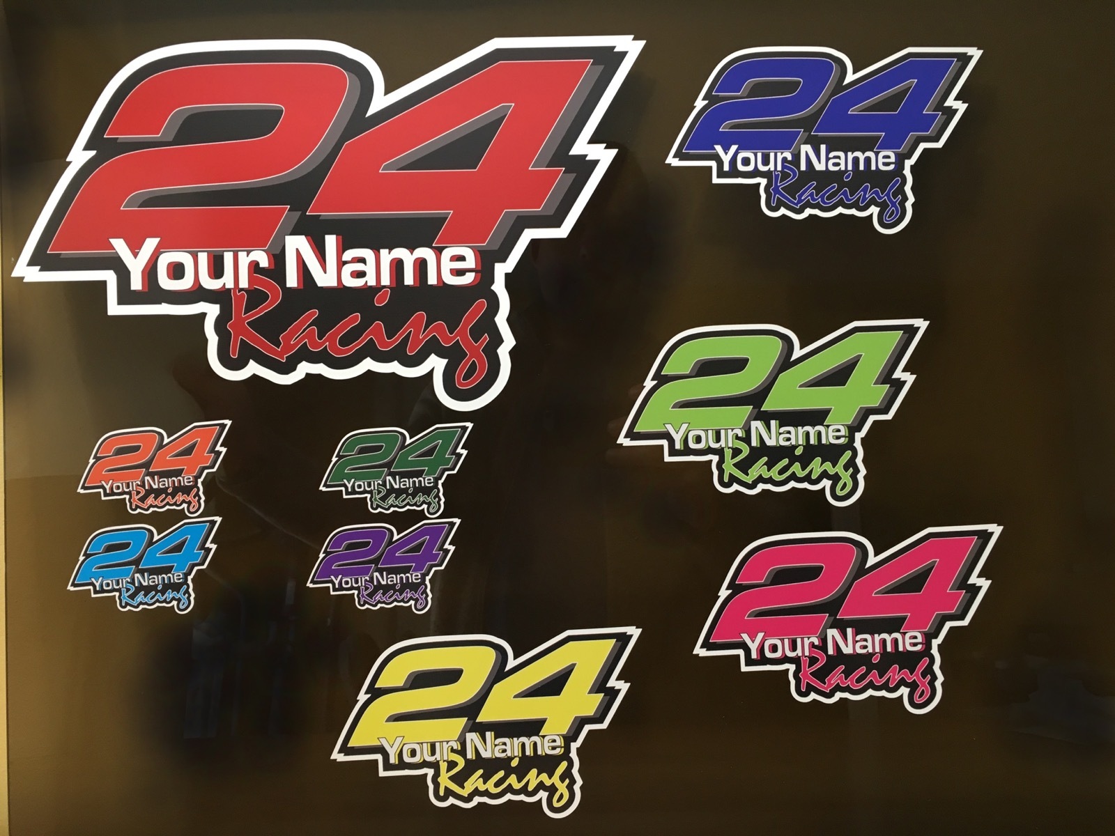 Custom Made Race Car Number Vinyl Decal Sticker Set Kit | Customized ...