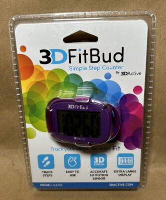 3DFitBud Simple Step Counter Walking 3D Pedometer with Clip and Lanyard ...