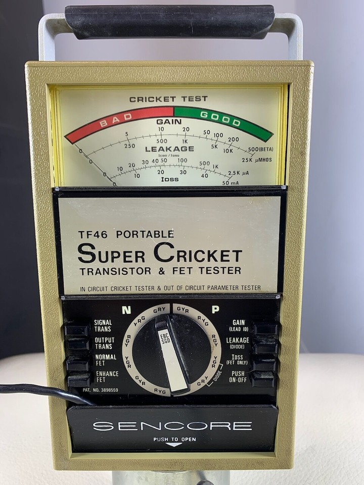 Sencore TF46 Portable Super Cricket Transistor FET Tester with Probes ...