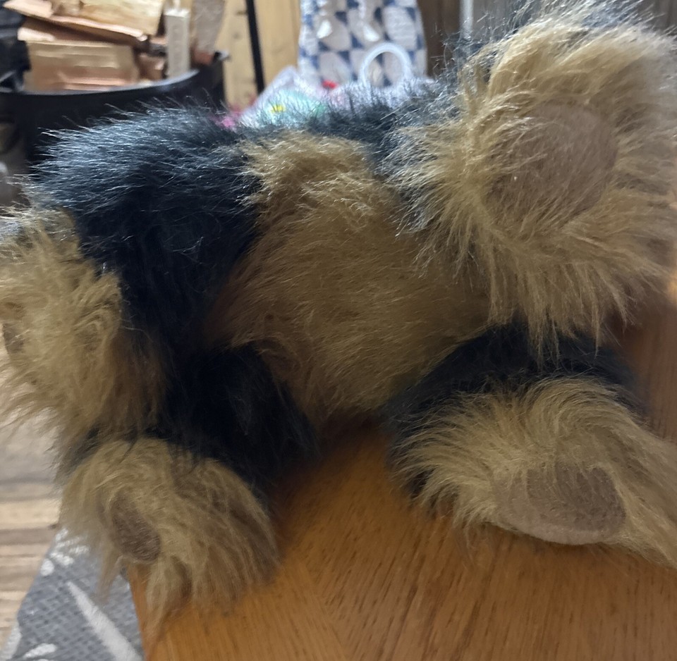 Yorkie Puppy Dog Plush Ty Yorkshire Terrier Realistic Lifelike New ...