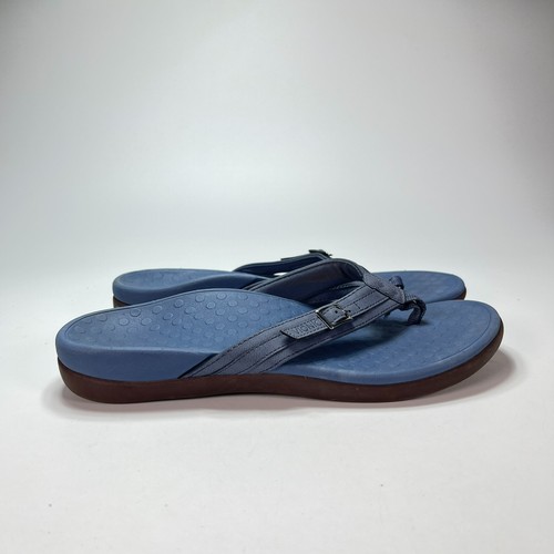 Vionic Tide Patty Blue Orthotic Sandals Flip Flops Arch Support Womens ...