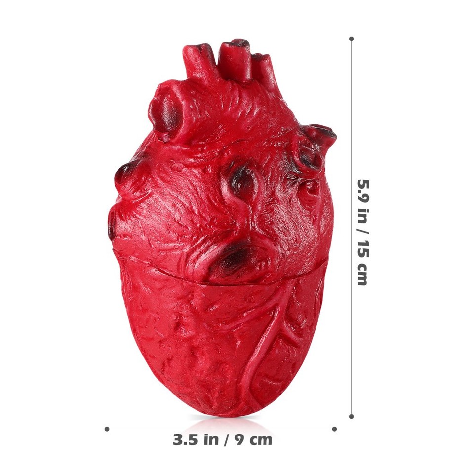 1PC Fake Heart Prop Fake Body Parts Bloody Heart Halloween Realistic ...