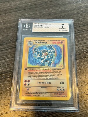 #8 1999 Base Machamp Holo 1st Edition BGS 7 - (PSA/CGC) | eBay