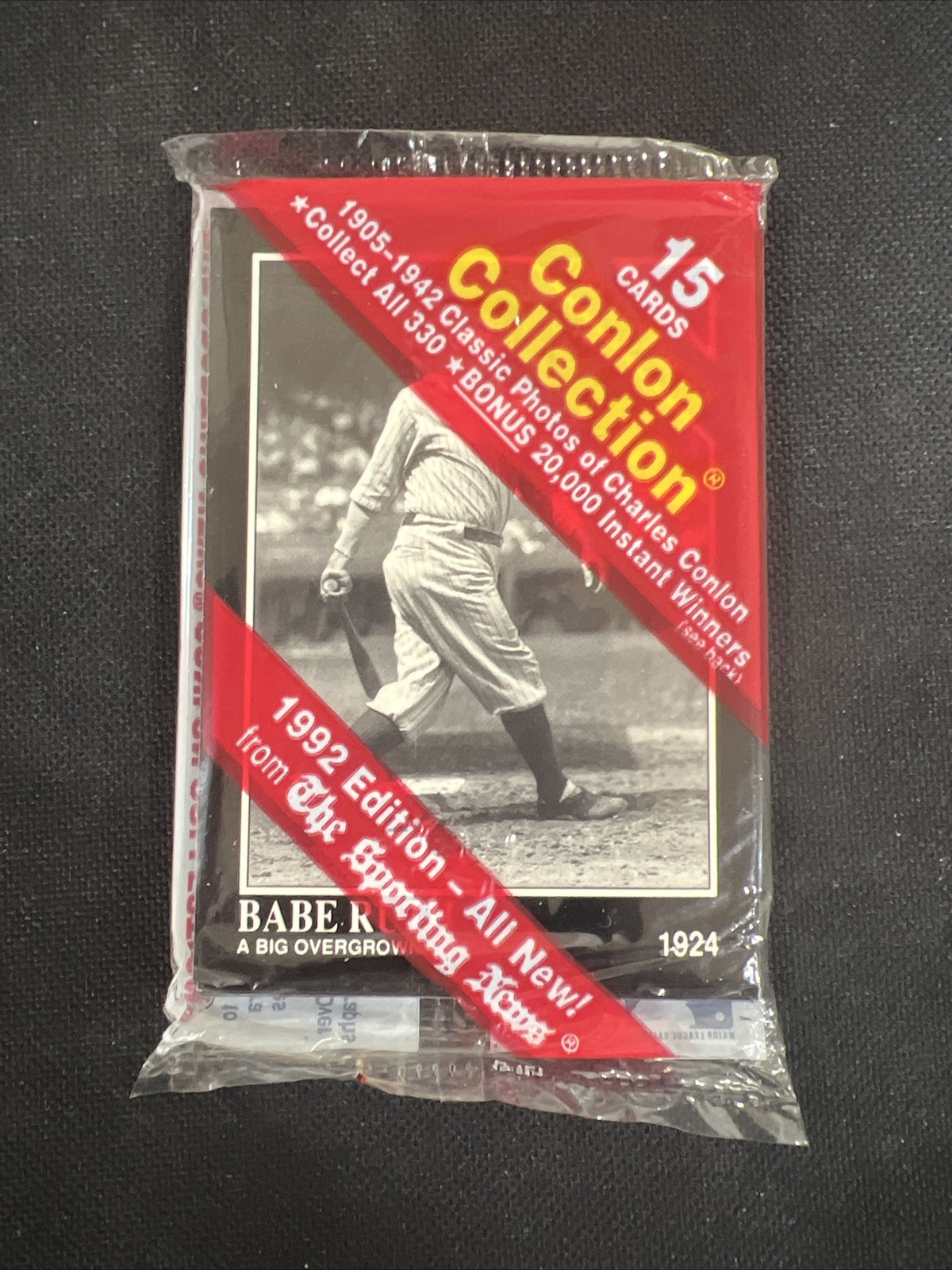 1992 Conlon Collection Pack Factory Sealed BABE RUTH Showing On Top ...