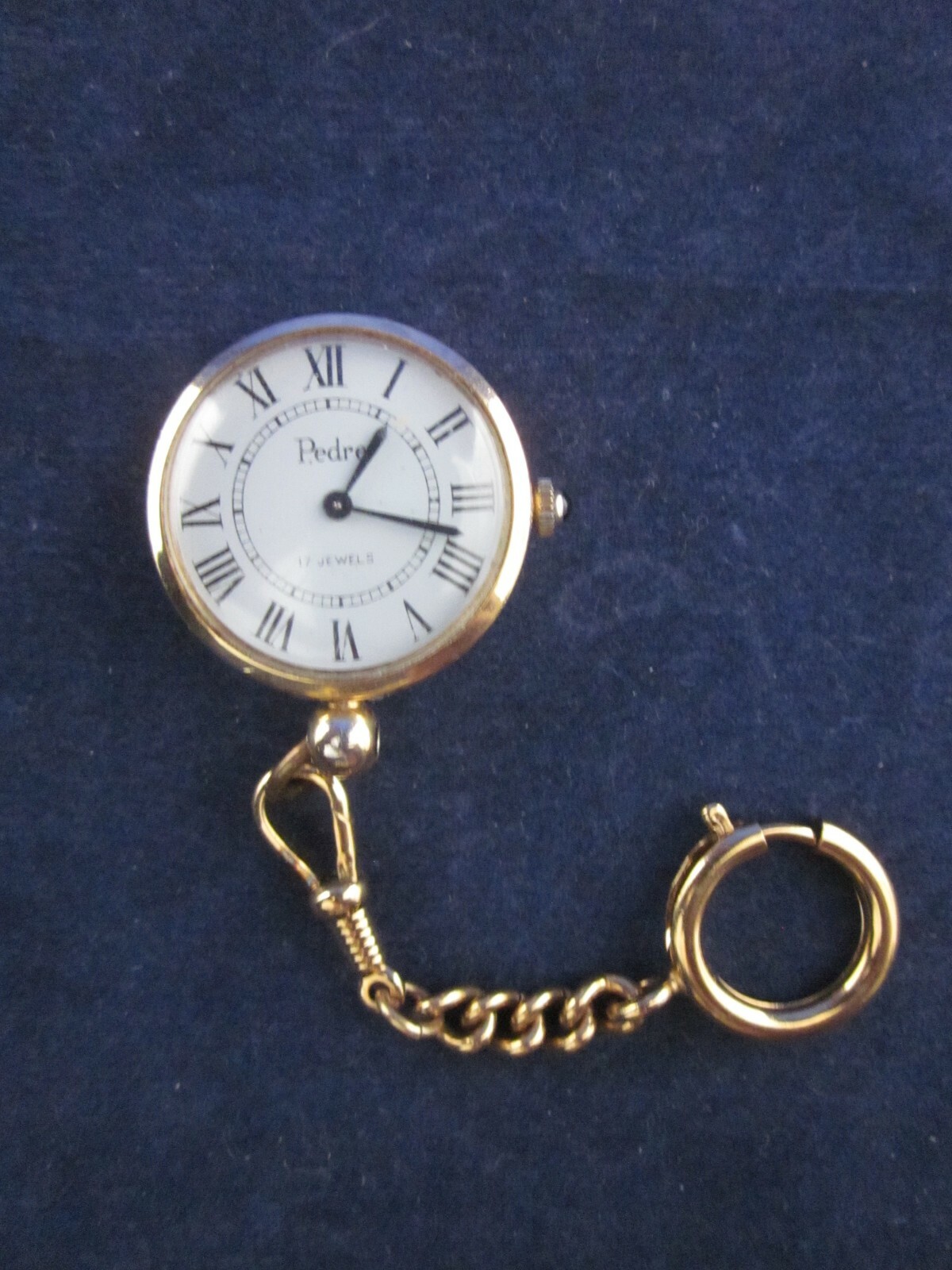 Pedre Watch 17 Jewel Short Chain for 5 Pocket Blue Jean 1970s VINTAGE ...