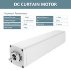 87"-244" Motorized Curtain Track Motor Remote Control Automatic Curtain ...