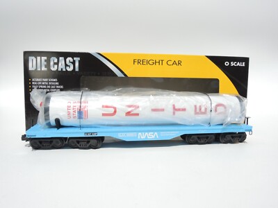 incredible K Line O-gauge model train flatcar with NASA rocket booster ...