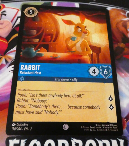 LORCANA TRADING CARD GAME TCG DISNEY CHAPTER 2 CARTE RABBIT 158/204 EN ...