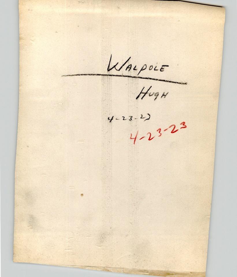 Portrait of English Novelist SIR HUGH WALPOLE Vintage 1927 Press Photo ...