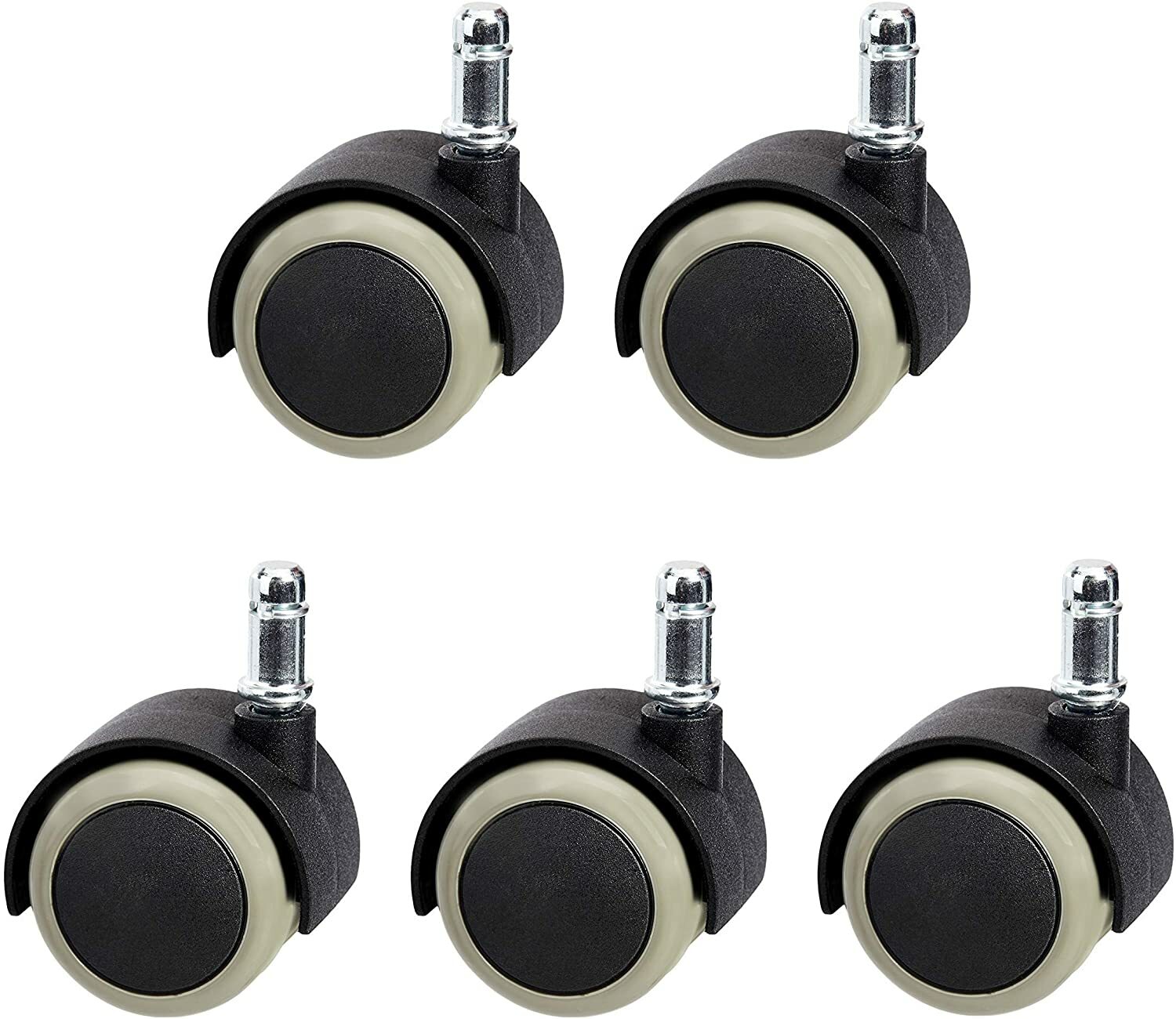 Amazon Commercial 2-Inch 11MM x 20MM Swivel Caster, Black, 5-Pack | eBay