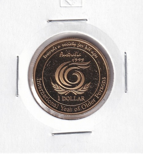 AUSTRALIAN PROOF: 1999 $1 OLDER PERSONS COIN IN 2X2 HOLDER | eBay