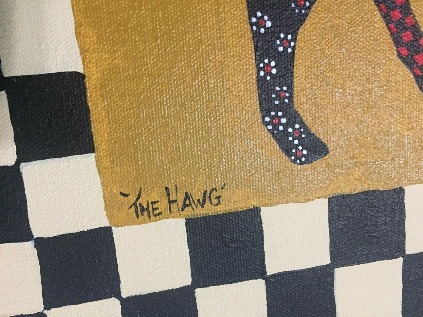 Kevin Burchett Folk Art Painting Patchwork - Pig, Snail, Beaver you ...