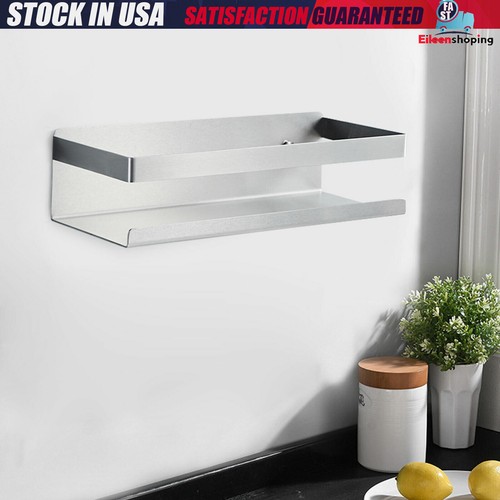 Spice Rack Wall Mounted Shelf Kitchen Organizer Stainless Steel Storage ...