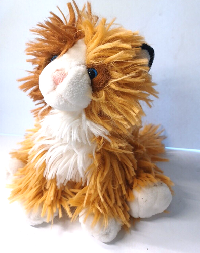The Cuddle Factory Calico Cat Kitten Shaggy Fur Nose Plush Stuffed Toy ...