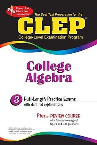 CLEP College Algebra by Editors of Rea: New 9780878918980| eBay