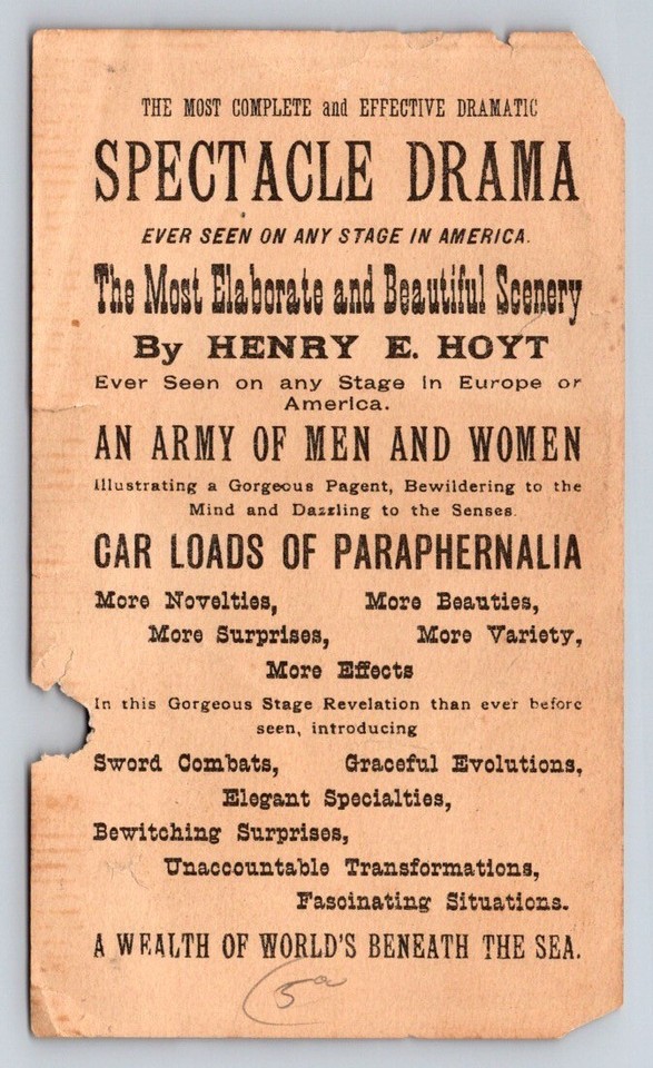 Zozo Magic Queen Spectacle Drama Henry Hoyt Worlds Beneath The Sea Play ...