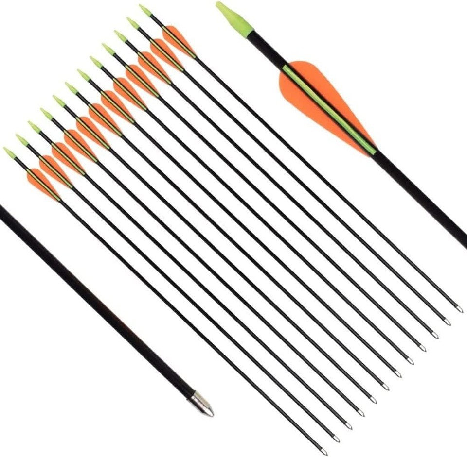28-inches Fiberglass Archery Target Arrows - Practice Arrow or Youth ...