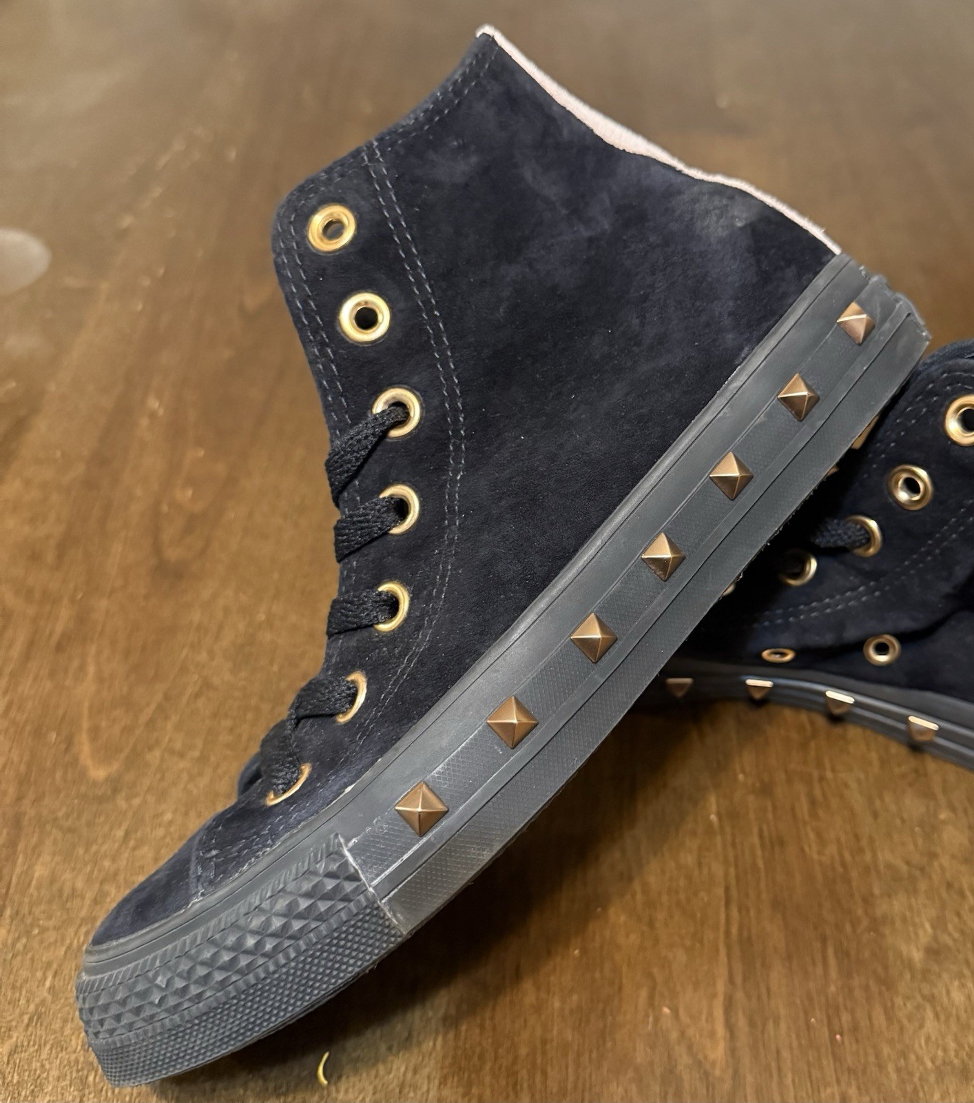 Converse Chuck Taylor All Star Black Particle Beige Studded Spiked ...
