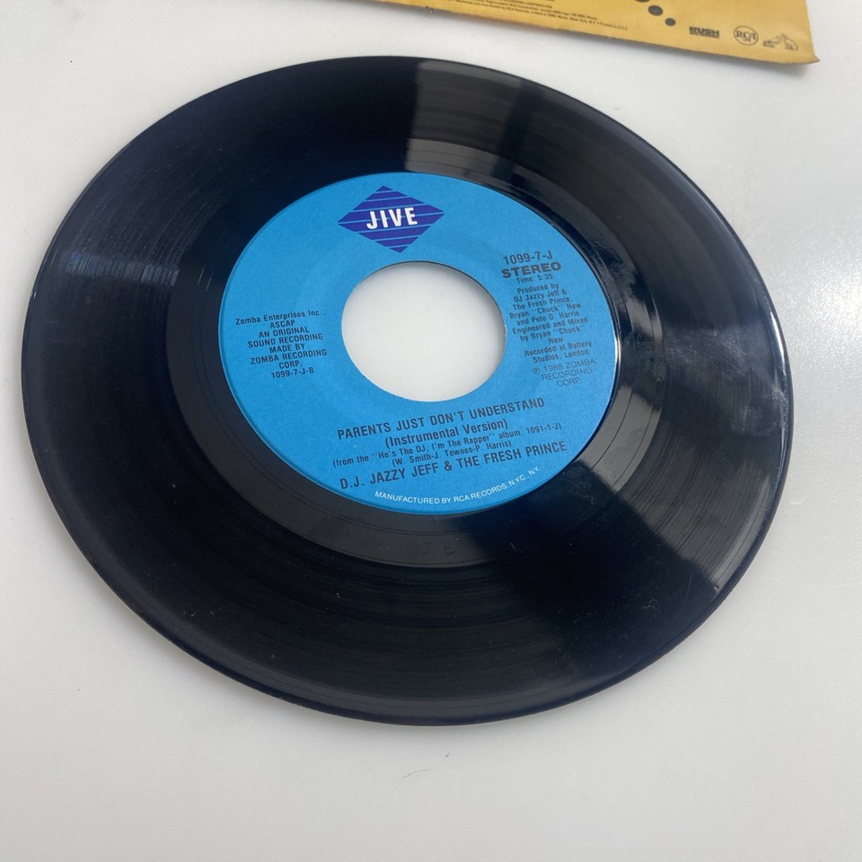 Jazzy Jeff & Fresh Prince Parents Just Don't Understand 45rpm Slv zabs ...