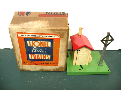 Lionel 45N Vintage O Postwar Metal Automatic Gateman in Box | eBay