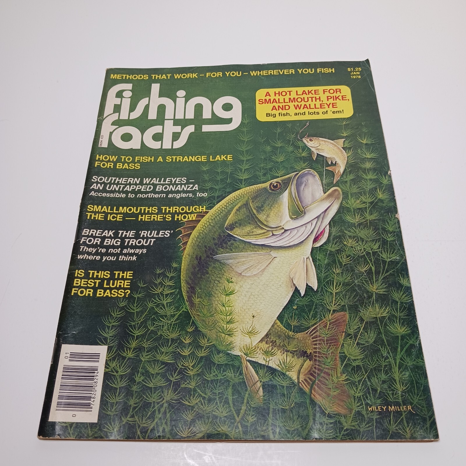 Fishing Facts Magazine Jan 1978 Back Issue Southern Walleye Bass Trout ...