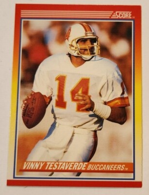 1990 Tampa Bay Buccaneers Vinny Testaverde NFL Score Card #261 good ...