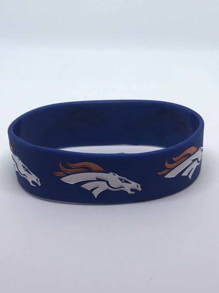 1 (One) NFL Football Silicone Wristband Bracelets Choose Your Team Free ...