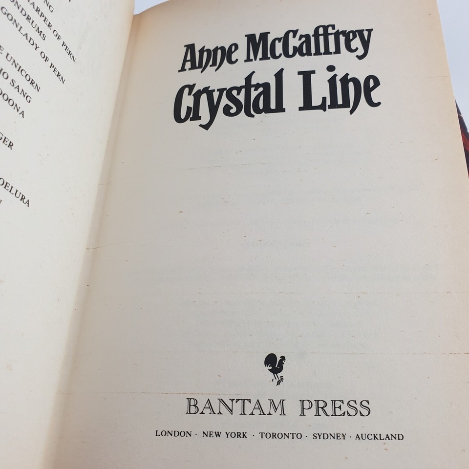 Vtg Crystal Singer & Crystal Line ANNE McCAFFREY Trilogy Set 1982 USA H ...