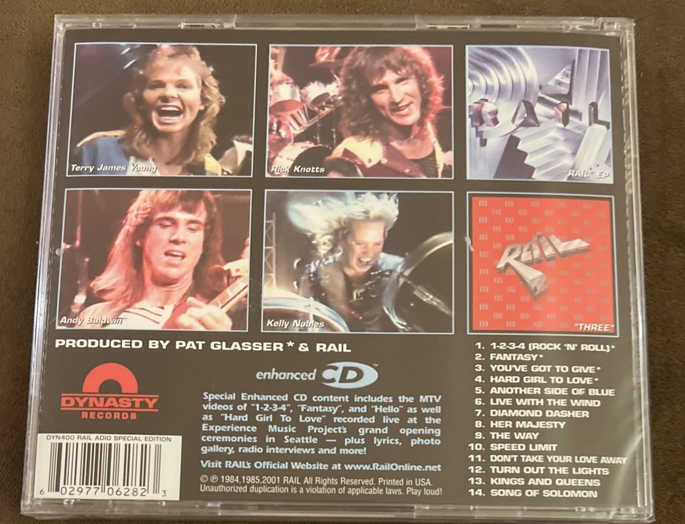 RAIL Adio CD 2001 HARD ROCK AOR DYNASTY DYN400 NEW SEALED MINT SPECIAL ...