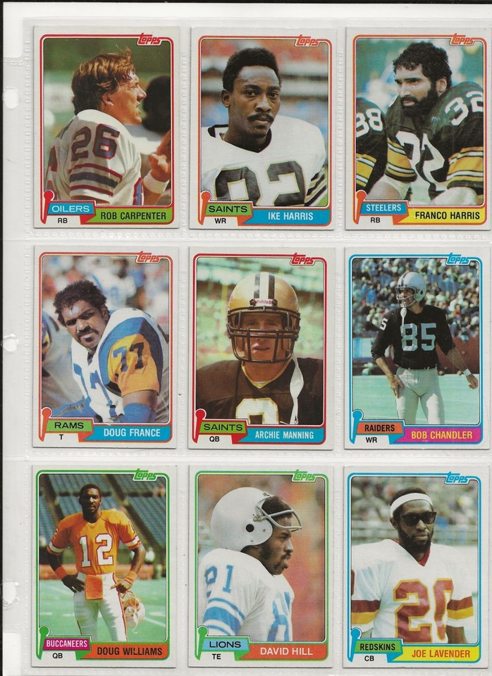 (400 +) 1981 TOPPS FOOTBALL CARDS, STARS, H.O.F., & ROOKIES IN EX. TO ...