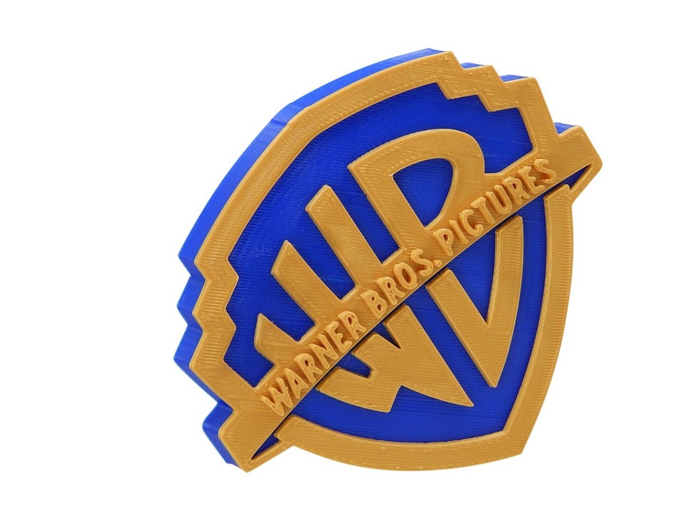 Warner Brothers WB Bros Movie Studio Logo Wall Sign Decor 5" x 4 3/8" x ...