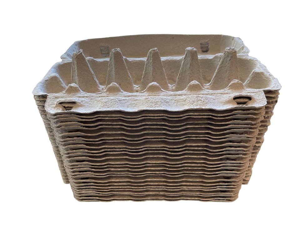 Natural Pulp Egg Cartons Securely Holds One Dozen Eggs or Use for ...